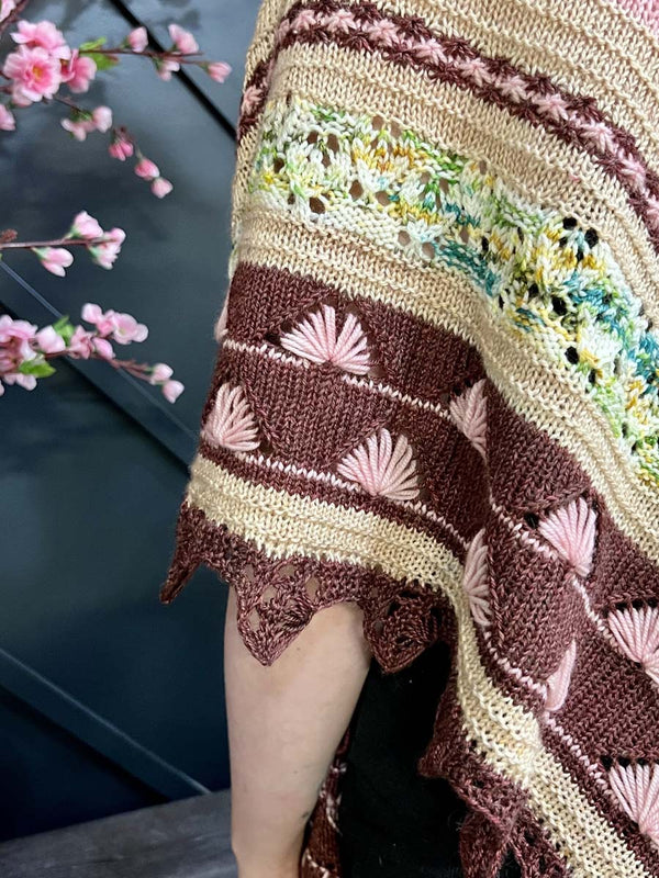 Cherry Blossom Festival Shawl Pattern - Ancient Arts Yarns