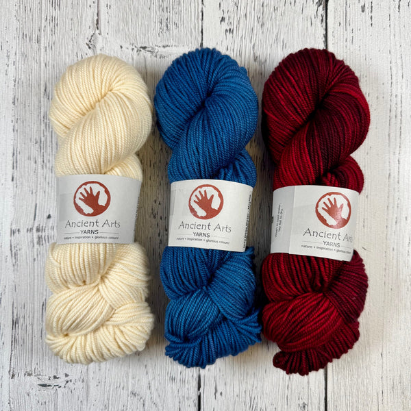 Astro Pop Tee Yarn Kit (Merino DK) - Ancient Arts Yarns