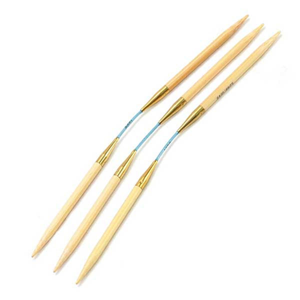 Addi 9.5" Bamboo Flexiflips in Green Storage Tube - Ancient Arts Yarns
